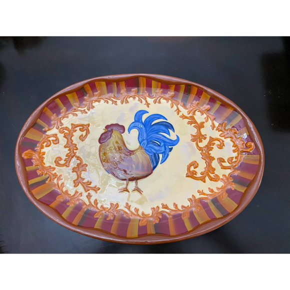 GANZ | Dining | Gallo Toscano Bella Casa Rooster Platter Serving Tray ...